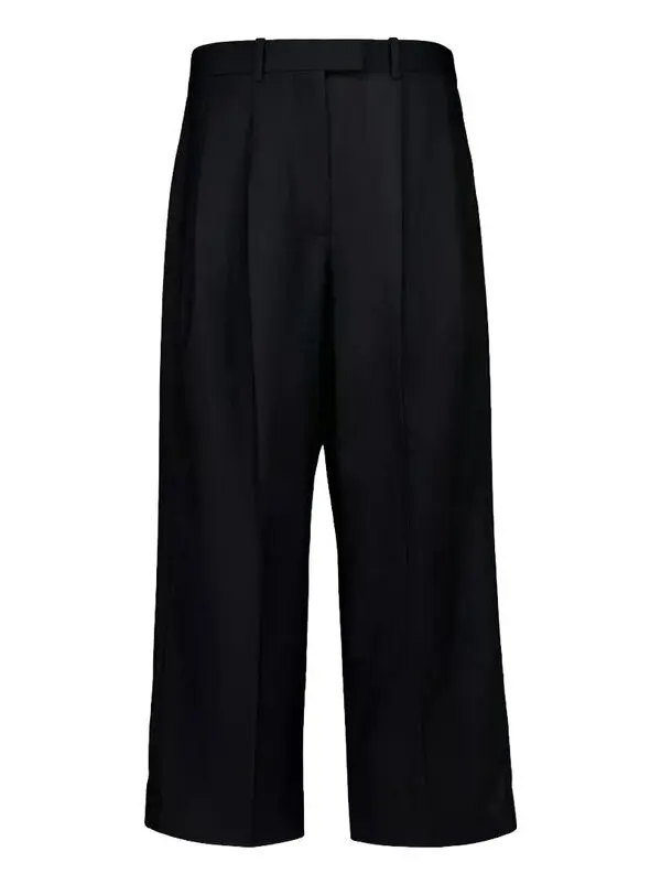 Givenchy Cropped Double-pleat Trousers - Black