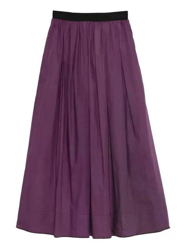 TELA Leda Pleated Midi Skirt - Purple