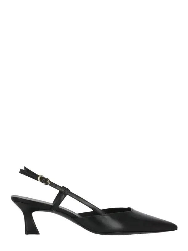STUART WEITZMAN Vinnie 50 Leather Slingback Pumps - Black