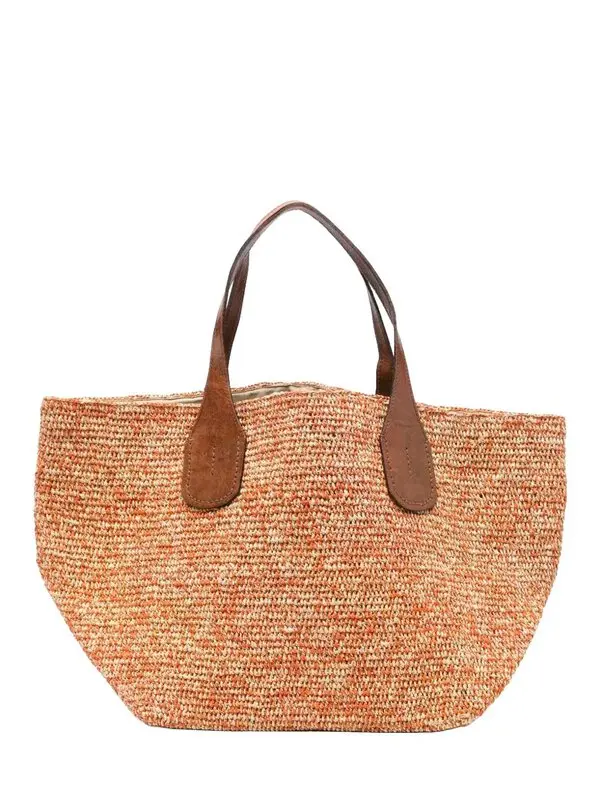 IBELIV Raffia Tokyo Tote Bag - Orange