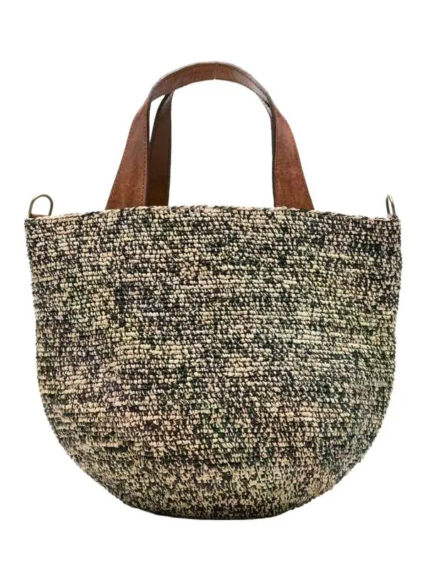 IBELIV Top-handle Raffia Tote - Neutrals