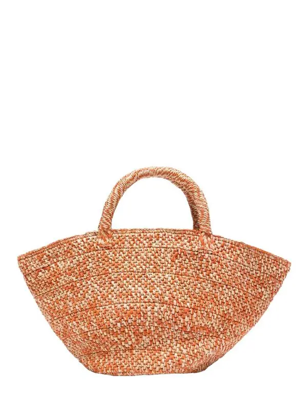 IBELIV Woven Raffia Tote Bag - Orange