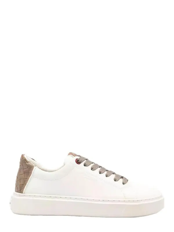 ALEXANDER SMITH Woven-detail Panelled Sneakers - White