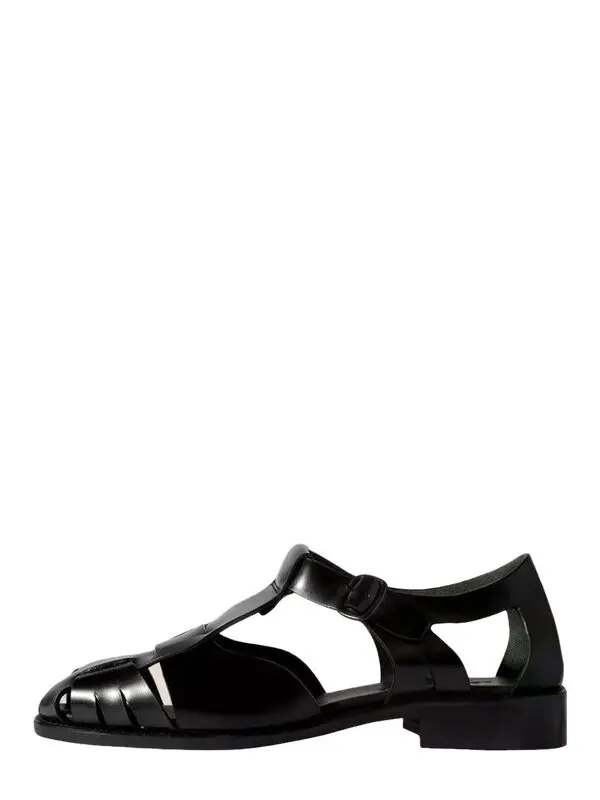Hereu Pesca Round-toe Fisherman Sandals - Black