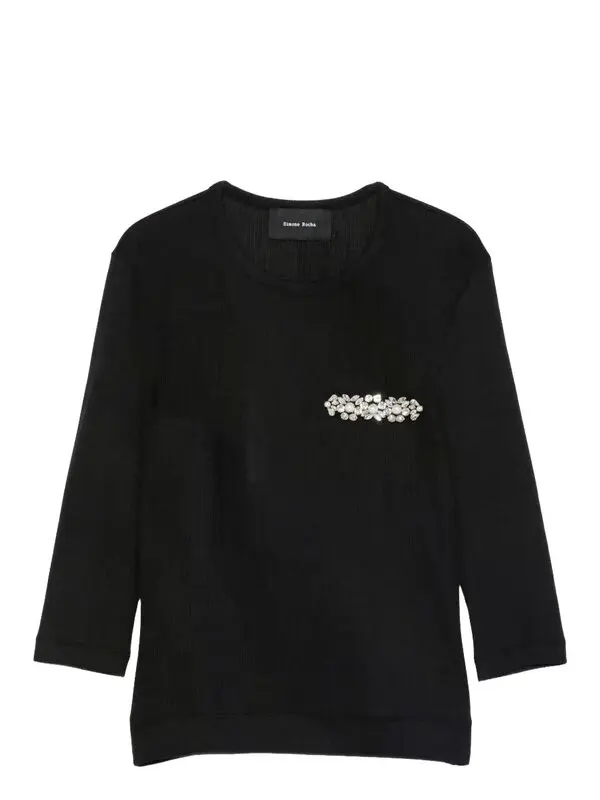 Simone Rocha Embellished Top - Black