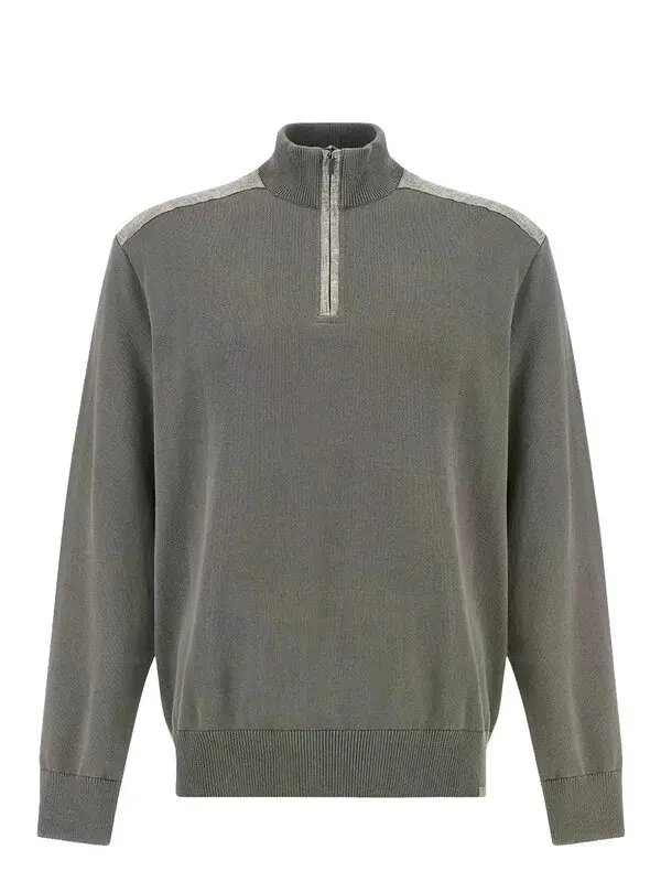 Paul & Shark Half-zip Cotton Sweater - Grey