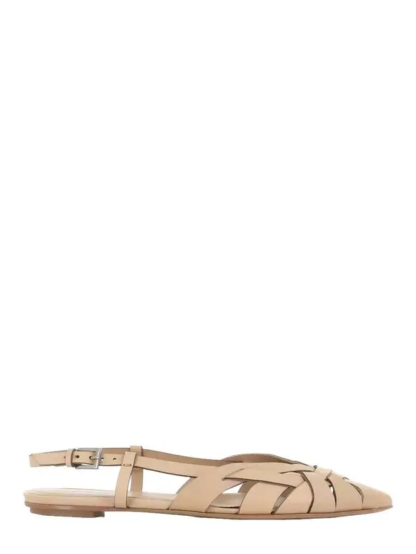 DEL CARLO Woven Strap Flat Pumps - Neutrals