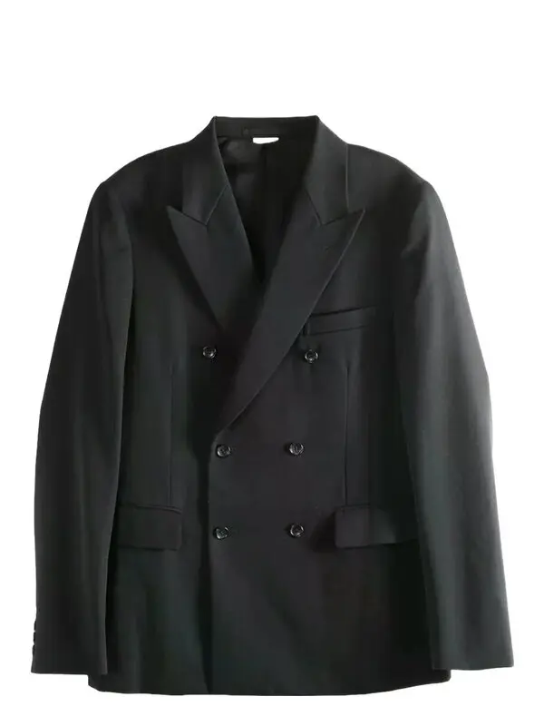 Comme Des Garçons Double-breasted Wool Jacket - Black