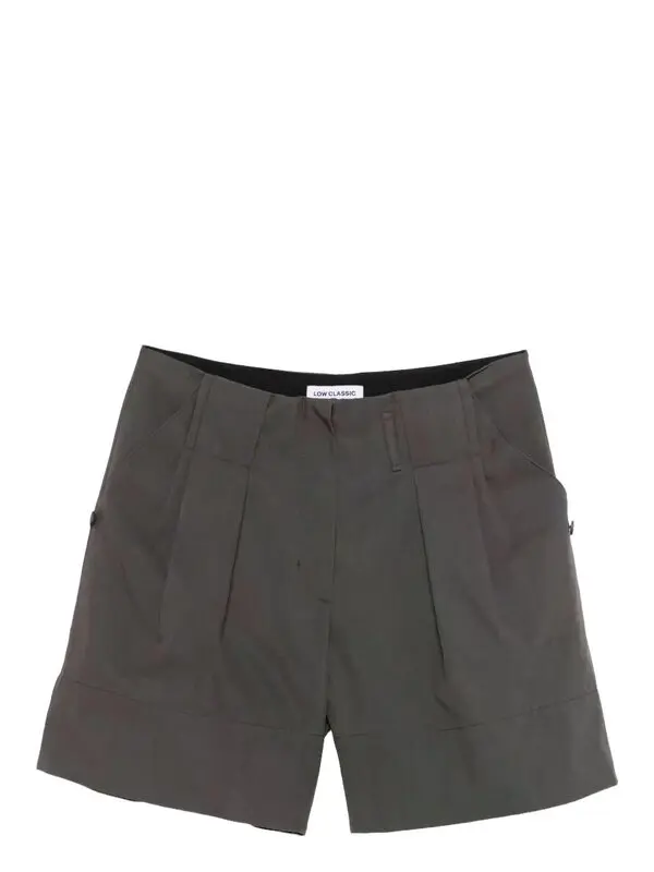 LOW CLASSIC Pleated Shorts - Grey