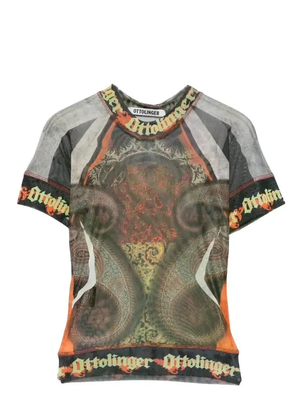 Ottolinger Paisley-print T-shirt - Grey