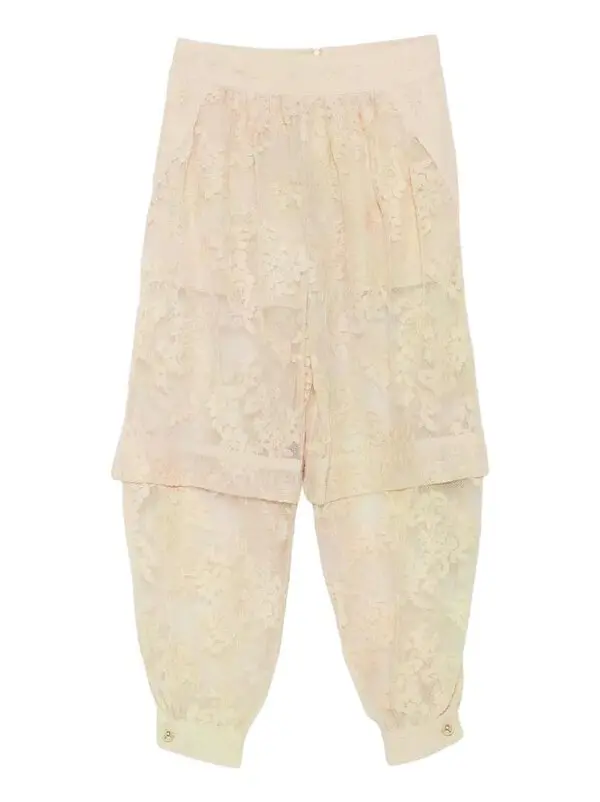 Zimmermann Lace Floral Trousers - Neutrals