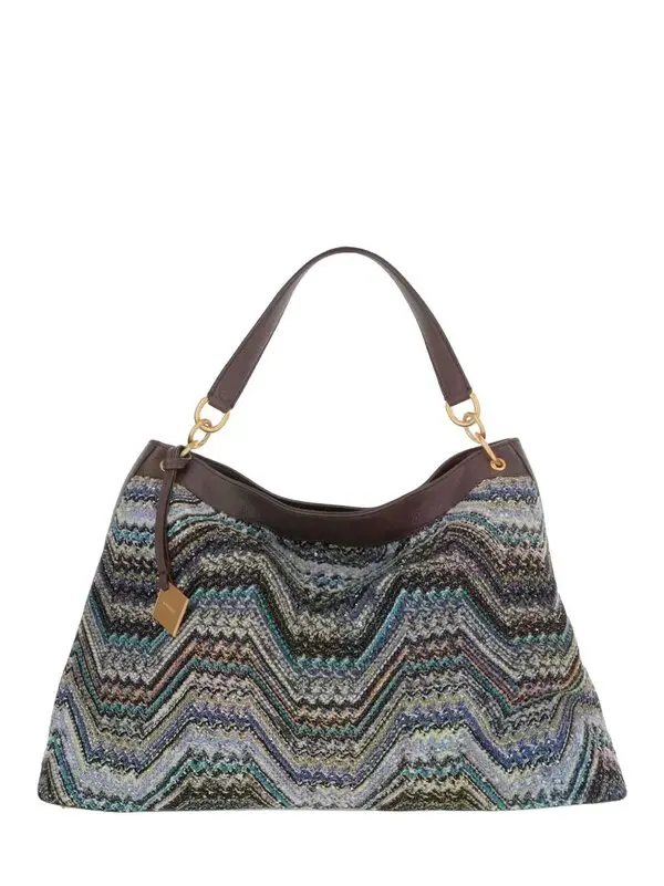 Missoni Zigzag Pattern Shoulder Bag - Blue