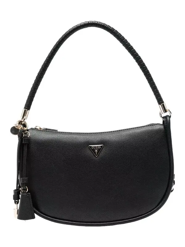 Guess Logo-plaque Shoulder Bag - Black