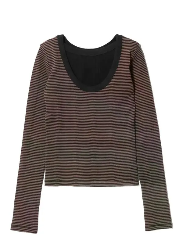 Beautiful People Miller Double-front Striped T-shirt - Brown