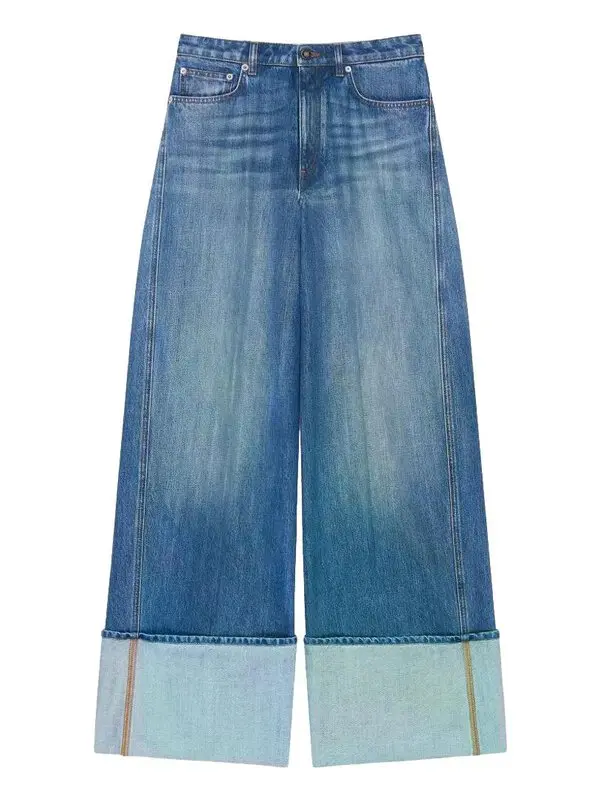 Givenchy Turn-up Cotton Jeans - Blue