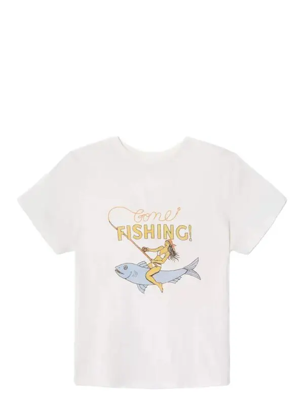 RE/DONE Graphic Boyfriend T-shirt - White