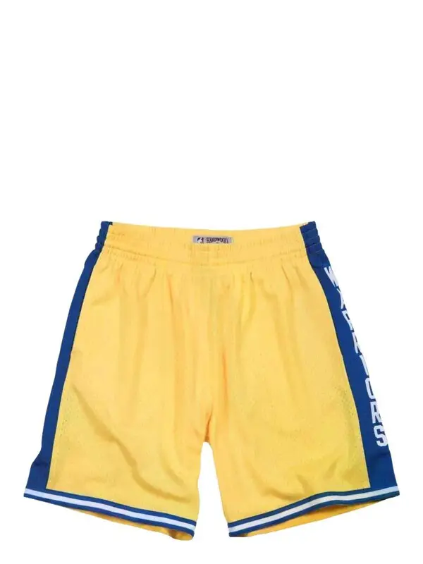 Mitchell & Ness Nba 1974-75 Golden State Warriors Track Shorts - Yellow