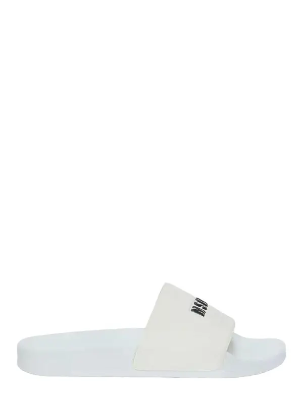 MSGM Logo-embossed Slides - White