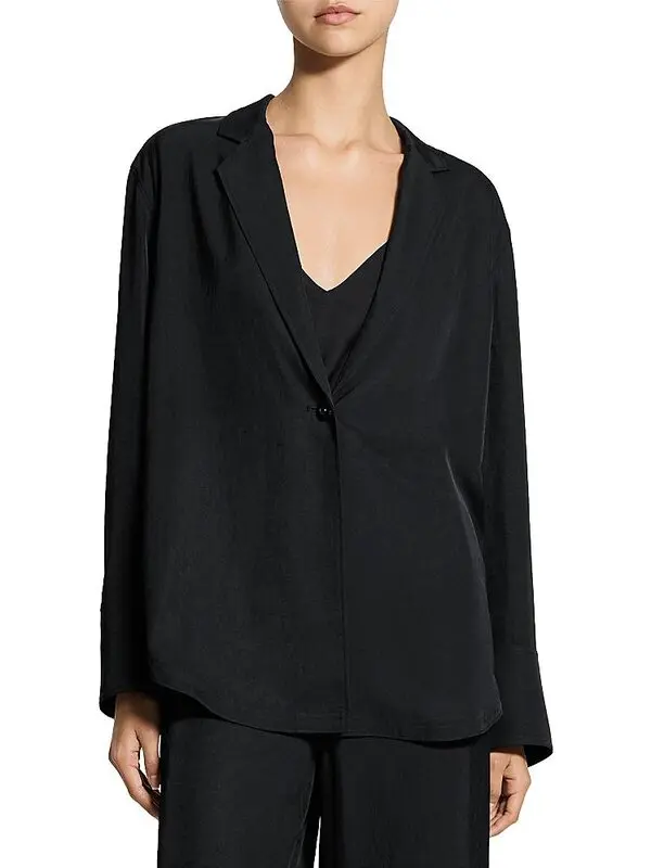 Theory Airy Washed Blazer - Black