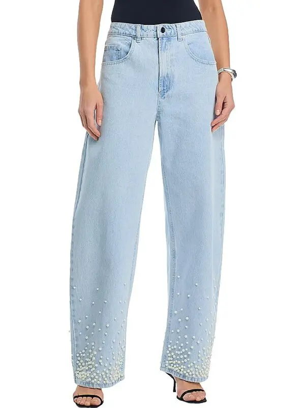 Aqua Almost Famous Pearl High-rise Wide-leg Jeans - Sulphur Spring