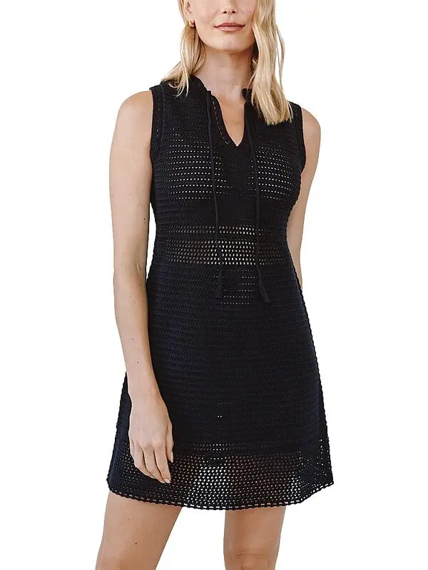 Bella Dahl Crocheted Mini Dress - Black