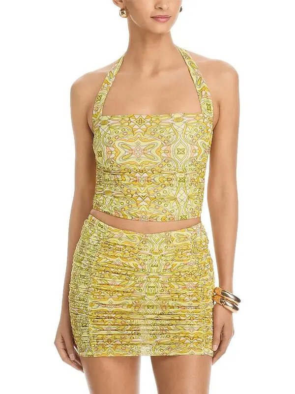 AFRM Aranya Halter Neck Top - Sunlight Tile