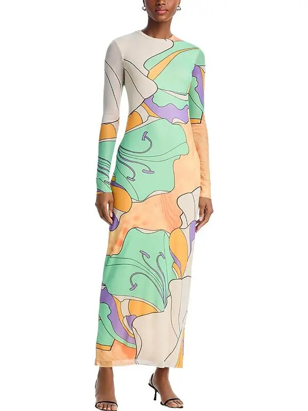 AFRM Didi Printed Maxi Dress - Scarf Floral