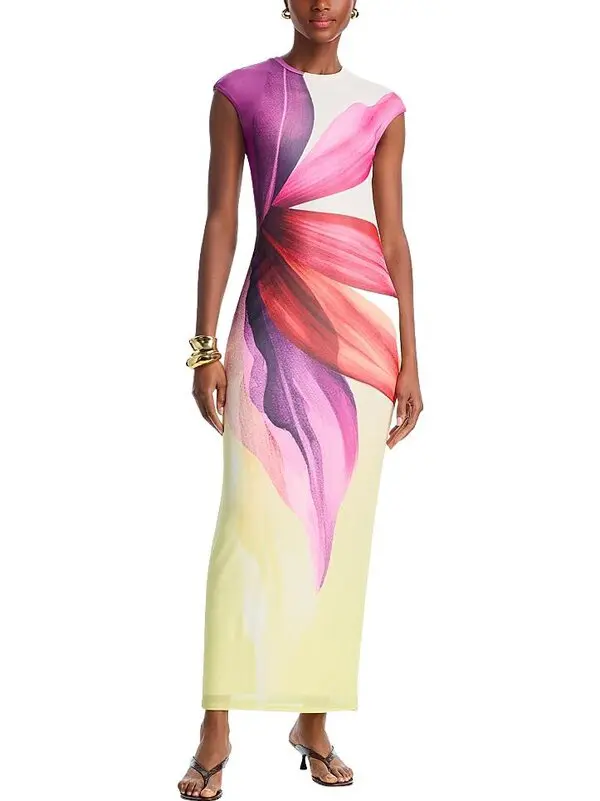 AFRM Printed Cody Dress - Lemon Lotus