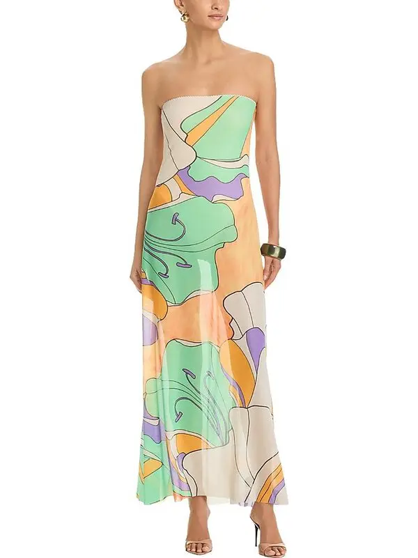 AFRM Alfie Maxi Dress Printed - Scarf Floral