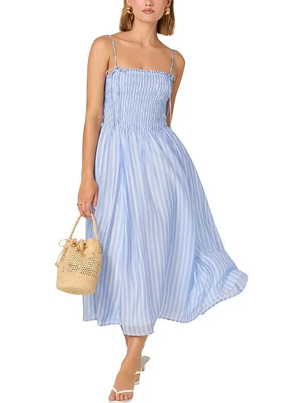 Astr The Label Lahela Dress - Blue Stripe