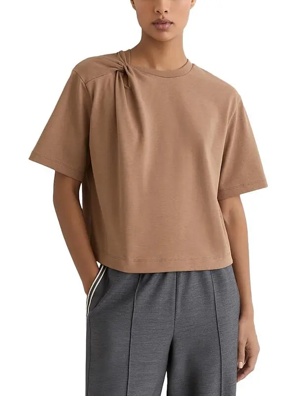 REISS Esme Tee - Taupe Brown