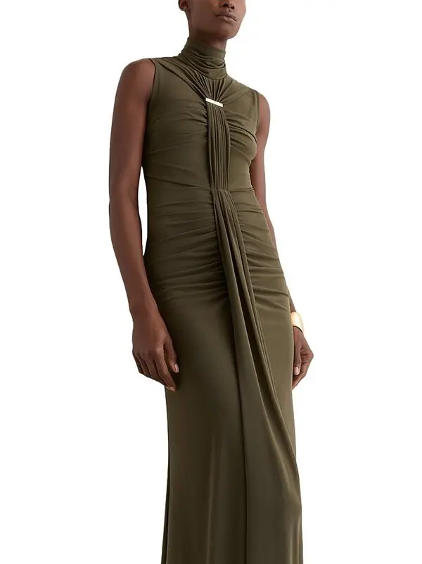 REISS Colette Dress - Khaki Green