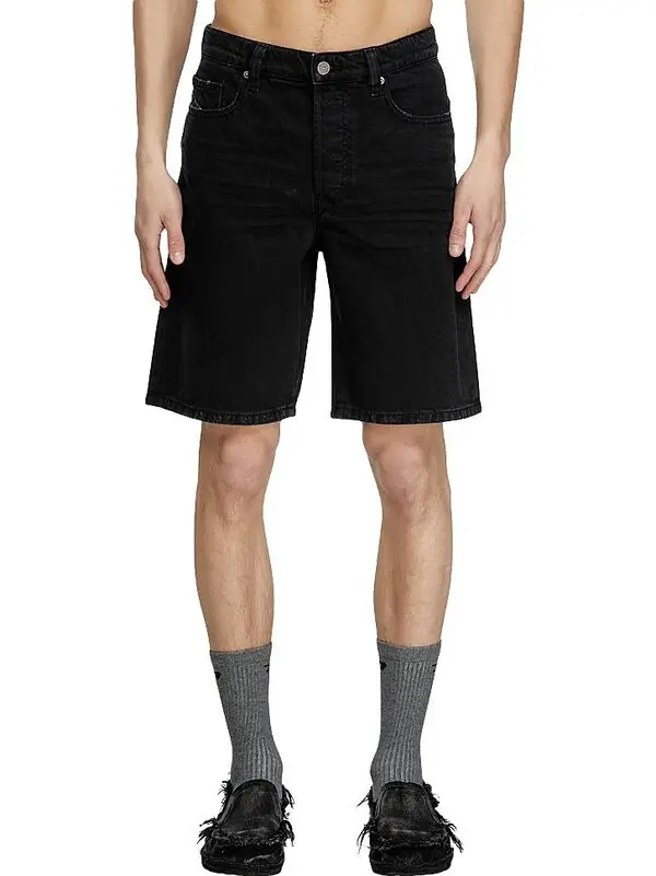 DIESEL® Regular Fit Denim Jean Shorts - Black/denim