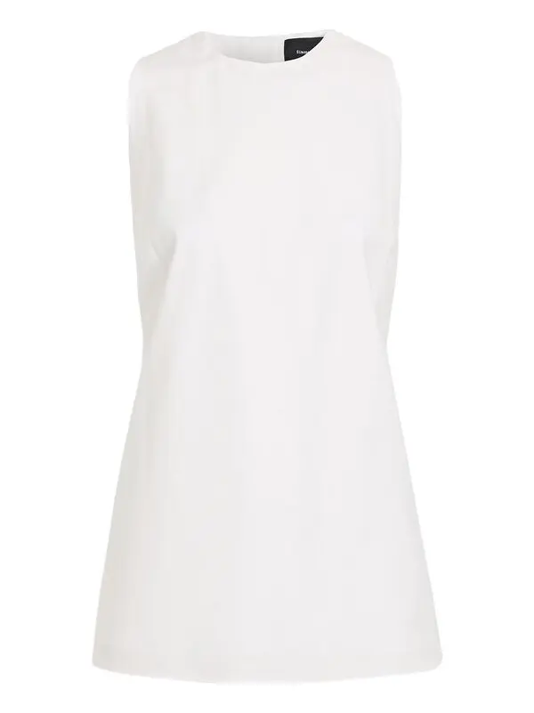 Simone Rocha Open-back Cotton-poplin Top With Bow Detail - White