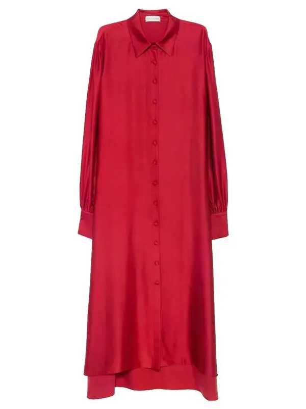 SILKYLICIOUS Nigora Shirt Dress - Red