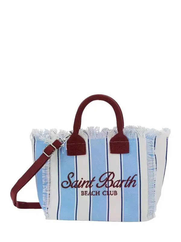 MC2 SAINT BARTH Colette Fringed Tote Bag - Blue