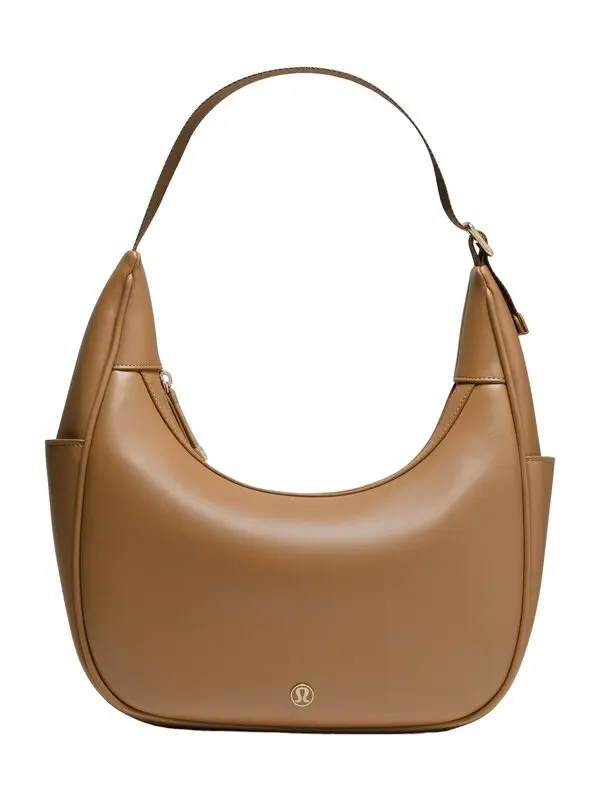 Lululemon City Essentials Shoulder Bag 4l - Saddle Brown/gold