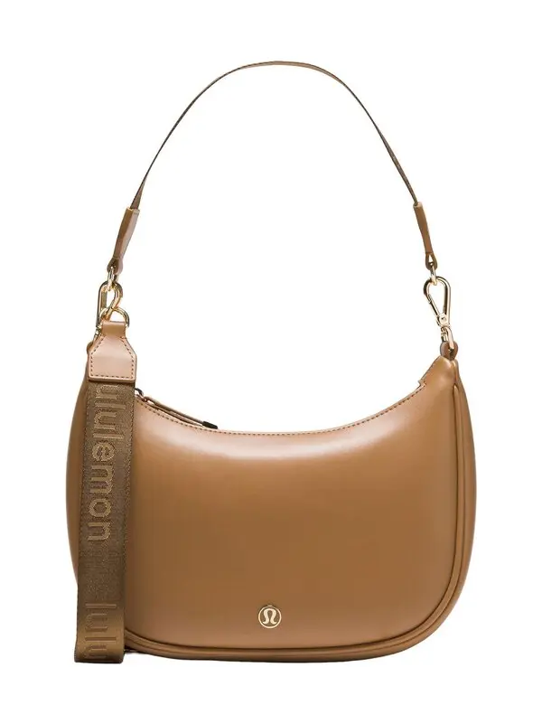 Lululemon City Essentials Small Shoulder Bag 3l - Saddle Brown/gold