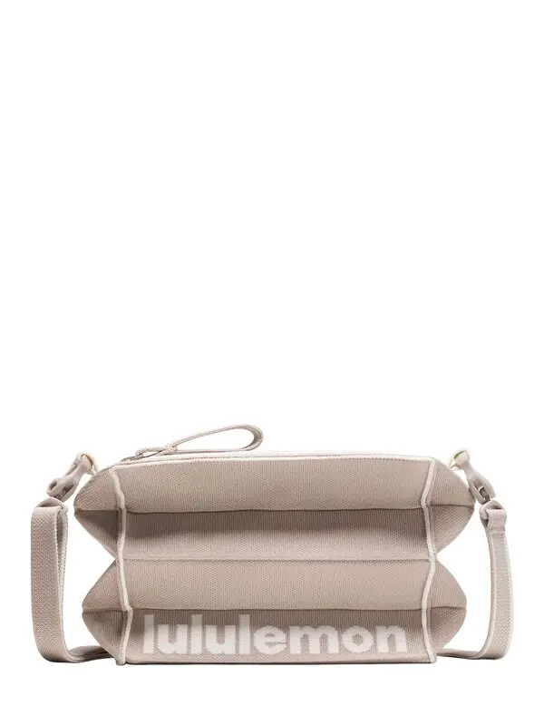 Lululemon Fold It Hold It Crossbody Bag 3l - Downtown Tan/light Ivory