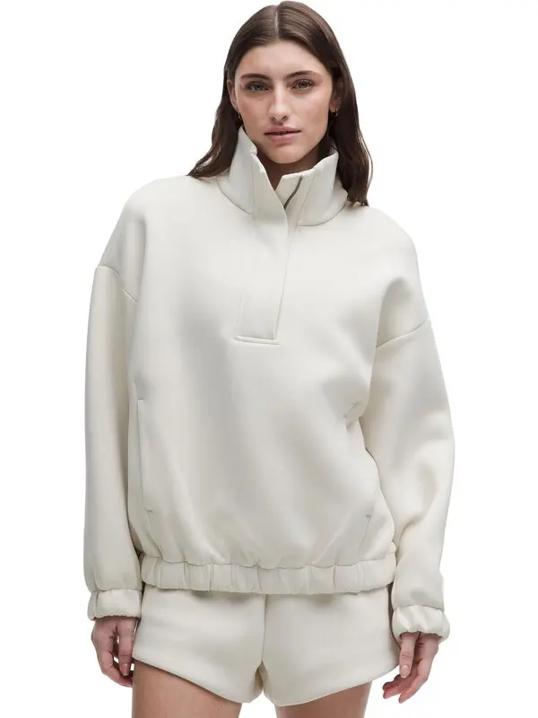Lululemon Sleek Spacer Half Zip - Light Ivory