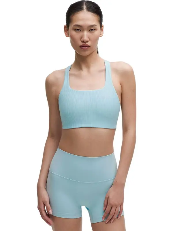 Lululemon All-time Hero Ribbed Sports Bra - Foam Cloud