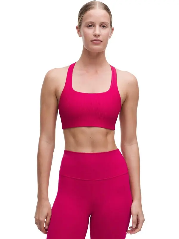 Lululemon All-time Hero Ribbed Sports Bra - Mulberry Spark