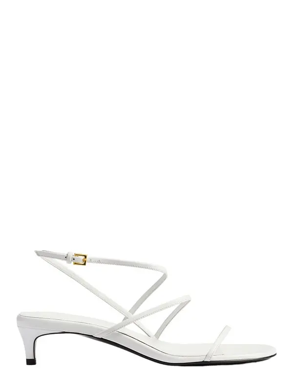 Khaite Loop Kitten Heel Sandal - Chalk