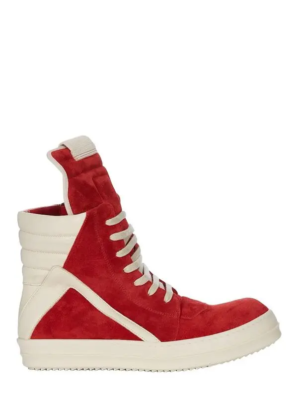 Rick Owens Geobasket High-top Sneakers - Carnelian/milk