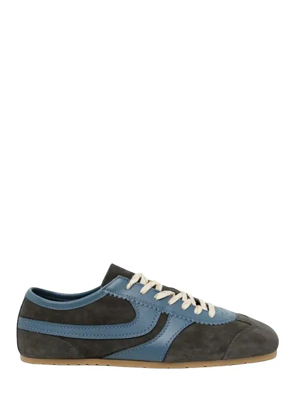 Dries Van Noten Leather Sneakers - Steel