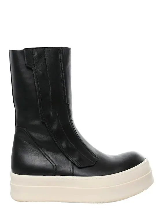 Rick Owens Moto Turbogeo Boots - Black/milk