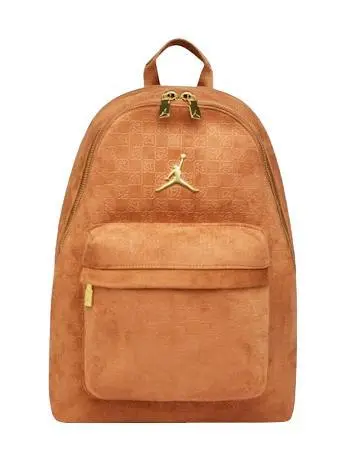 Nike Jordan Suede Monogram 23.5l Backpack - Cognac
