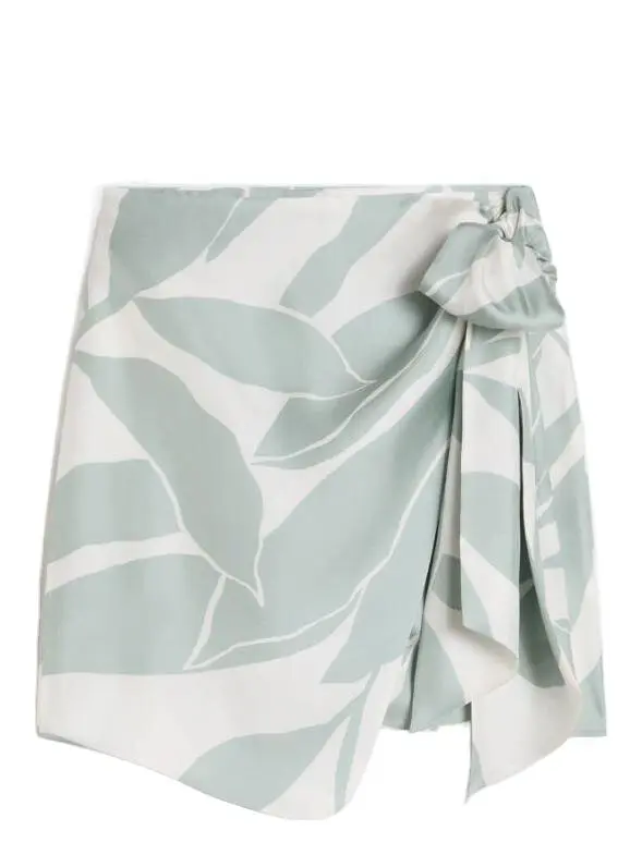 Max Mara Printed Twill Mini Skirt - Silk