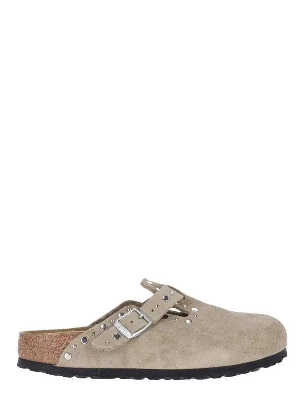BIRKENSTOCK Boston Rivets Mules - Taupe
