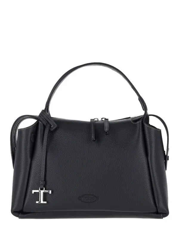 TOD'S Medium Handbag With T-timeless Logo - Black